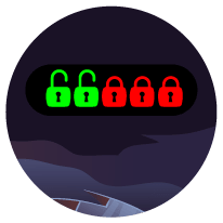 Answer 5 questions correctly to unlock the door to escape each level.